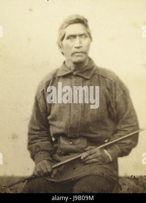 Wiremu Tamihana sitting, photograph by John Kinder Stock Photo - Alamy