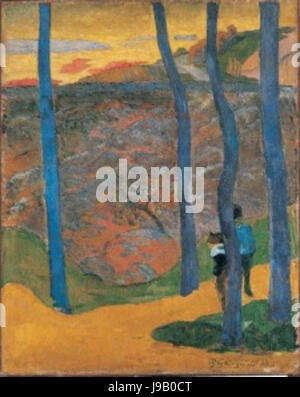 Paul Gauguin - Blue Trees 1888 Stock Photo - Alamy