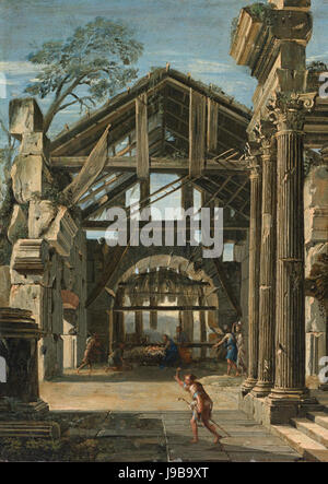 This 17th-century painting by Viviano Codazzi depicts a loggia with ...
