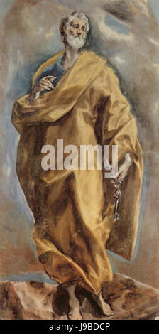 'Saint Peter' by El Greco is a religious painting that captures the ...