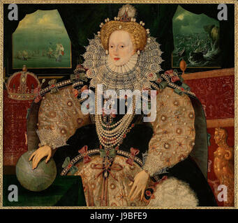 The Armada Portrait of Elizabeth I, English school, c. 1590 Stock Photo ...
