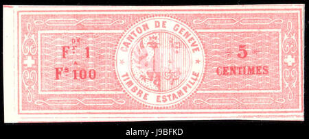 Switzerland Geneva 1887 revenue S7 Stock Photo - Alamy