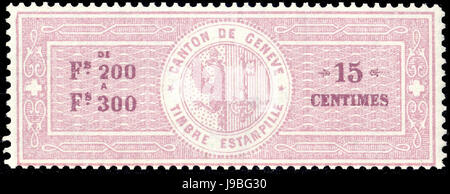 Switzerland Geneva 1887 revenue A5 75c - 60A Stock Photo - Alamy