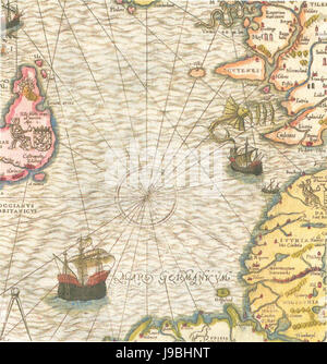 Carta Marina, map of Olaus Magnus 1539. 852 Map of Olaus Magnus, copy ...