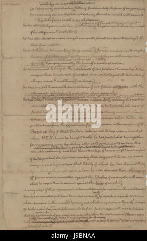 US Declaration of Independence draft 2 Stock Photo - Alamy