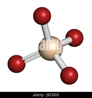 Orthosilicate (silicon tetroxide, silicate) anion, chemical structure ...