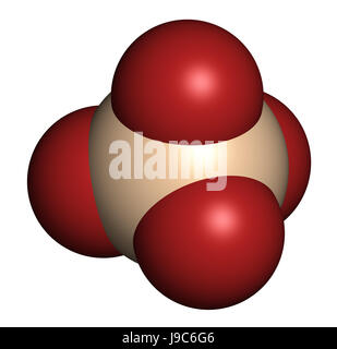 Orthosilicate (silicon tetroxide, silicate) anion, chemical structure ...