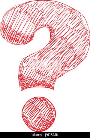 Red Scribble Question Mark Icon Stock Vector Image & Art - Alamy