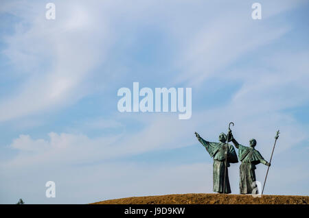 Spain, Galicia, Monte do Gozo, or Hill of the Joy, last hill before ...