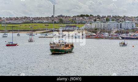 View of Holyhead Marina on Anglesey in North Wales, UK Stock Photo - Alamy