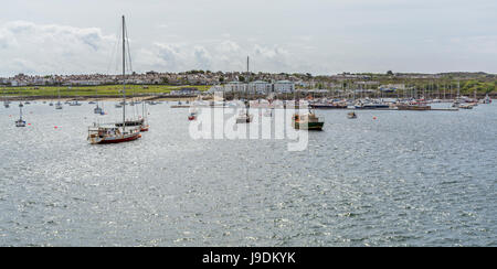 View of Holyhead Marina on Anglesey in North Wales, UK Stock Photo - Alamy