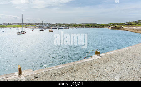 A view of the Marina at Holyhead from the breakwater, at Holyhead on ...