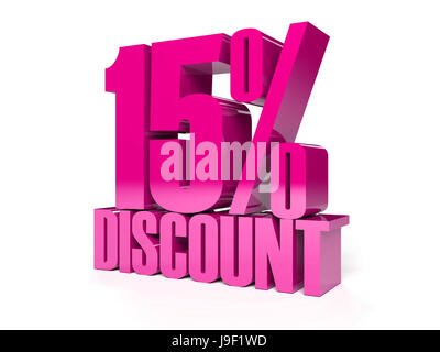 15 Percent Pink Sign Stock Photo - Alamy