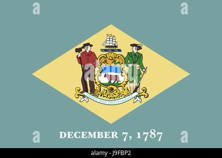 State Flag of Delaware Stock Photo - Alamy