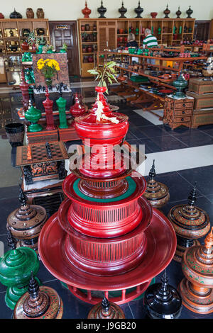 Myanmar,Bagan,Lacquerware Shop Interior Stock Photo - Alamy