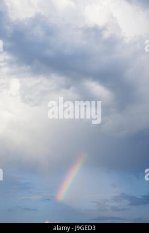 England, Cloudy Weather and Rainbow Stock Photo - Alamy