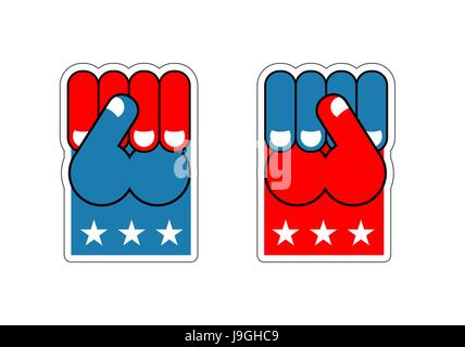 USA power. Patriot fist emblem. Sign of strong America. Logo for armed ...