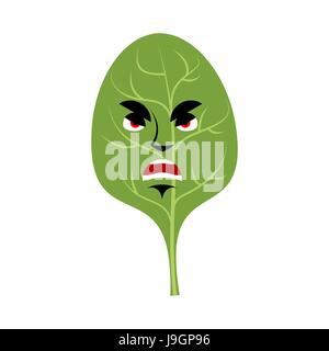 Cartoon character of spinach with smile expression. Vector illustration ...