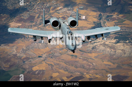 A-10 Thunderbolt II Armed combat Air Support jet with missiles and ...