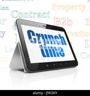 Finance concept: Tablet Computer with Crunch Time on display Stock ...