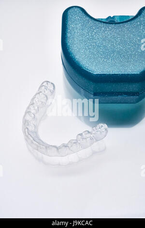 Translucent essix retainer Stock Photo - Alamy