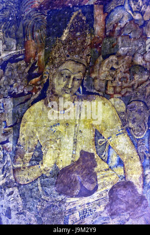 padmapani bodhisattva painting, ajanta caves, aurangabad, maharashtra ...