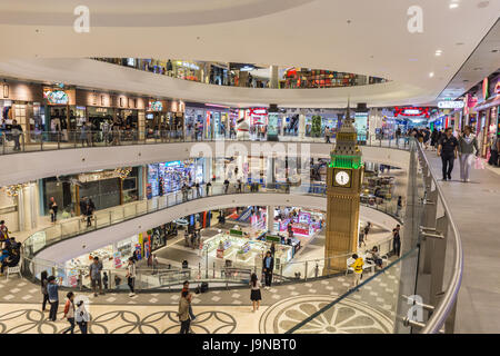 NAKHON RATCHASIMA, THAILAND-JANUARY 1, 2017: TERMINAL 21 is a new shopping mall in Korat with ...