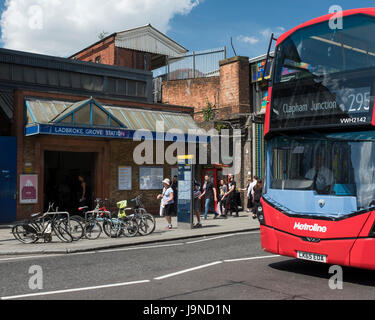 Ladbroke Grove London underground station sign Stock Photo: 78463248 ...
