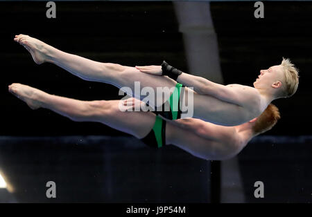 Lucas Thomson in the Men's 10m preliminary round during the British ...