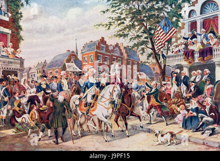 United States. New York. 18th century. Protests by the Stamp Act 1765 ...