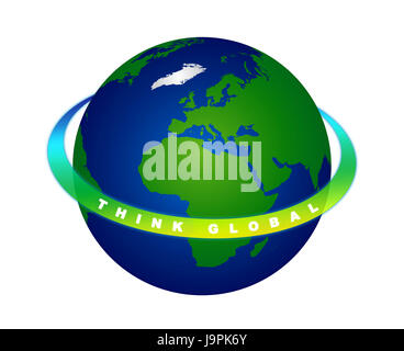 Thoughts of the Earth illustration Stock Photo - Alamy