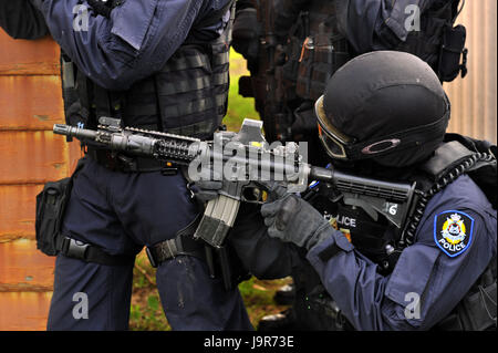 Western Australian Police, rapid response team in action, using laser ...