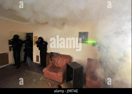 Western Australian Police, rapid response team in action, using laser ...