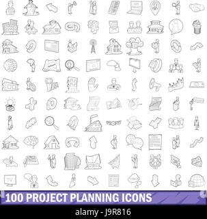 Staff and planning outline icons collection. Staffing, Planning ...