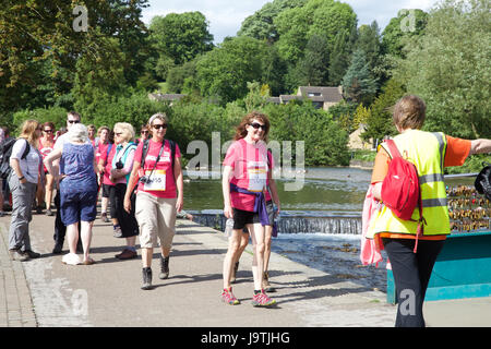 Bakewell, UK. 3rd June, 2017. Warm weather continues in Bakewell as ...