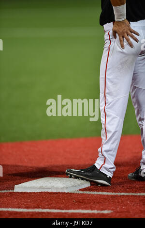 Houston, Texas, USA. 02nd June, 2017. Iowa infielder Corbin Woods (14 ...