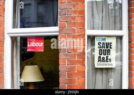 A Vote Labour poster in a front garden Stock Photo - Alamy