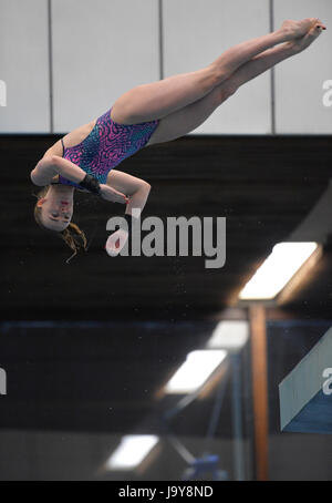 Lois Toulson competing in the 10m platform during the British Diving ...