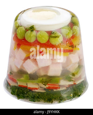 Ham and vegetable in gelatin Stock Photo - Alamy