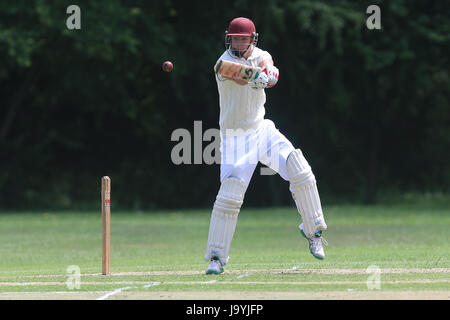 T Cummins in batting action for Wanstead during Hornchurch CC vs ...