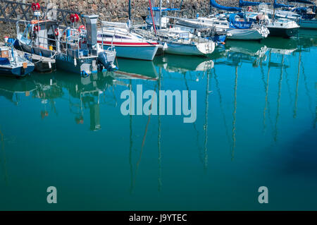 The old harbour at Banff, Scotland, now used primarily as a marina ...