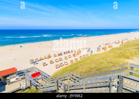 Sylt island in summer, beach and waves Stock Photo - Alamy