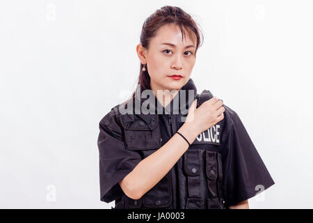Beautiful Chinese policewoman Stock Photo - Alamy