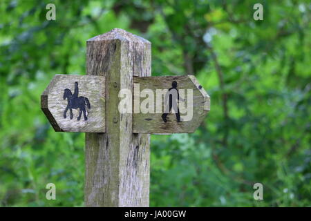 Footpath and bridle path signs Stock Photo - Alamy