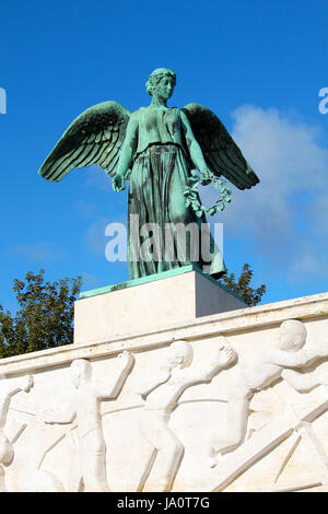 woman, statue, denmark, angel, angels, pedestal, plinth, copenhagen ...