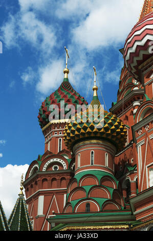 Colorful domes at Saint Basil's Cathedral (The Cathedral of Vasily the ...
