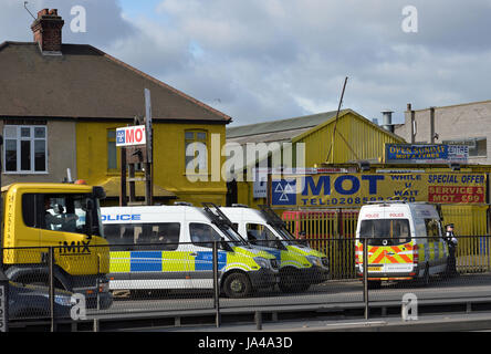 Police activity on Ripple Road in east London, where officers have ...