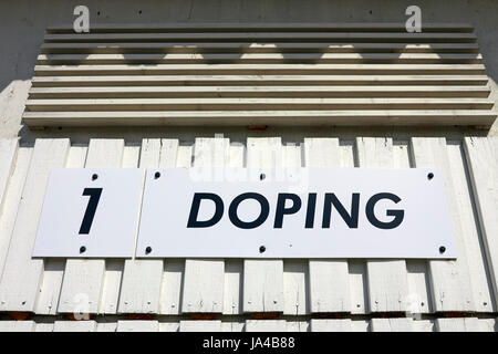doping control station at horse race arena, Finland Stock Photo - Alamy