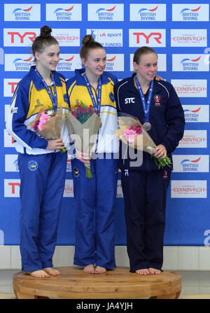 (left to right), Silver medalist Ruby Bower, Gold medalist Lois Toulson ...