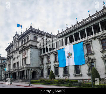Guatemala, Guatemala city, Palacio National de la Cultura, mirroring ...